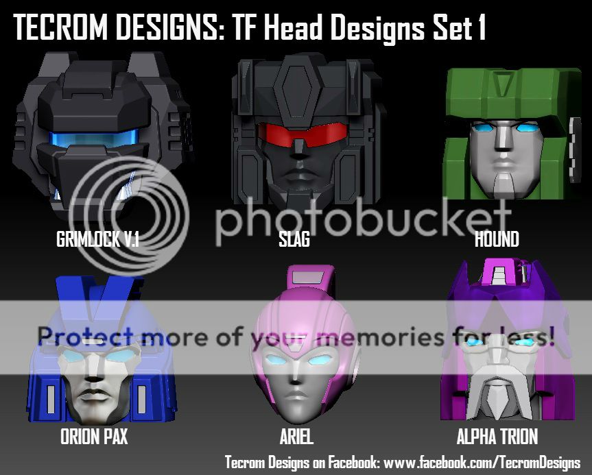 3D Artwork: - TECROM DESIGNS: Transformers Head Designs | TFW2005 - The ...